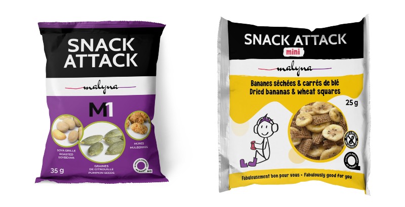 Les Produits Malyna : des collations nutritives en format individuel ...